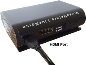 LiveNoise Terminal HDMI Output - Display Sound Levels on a Monitor or TV